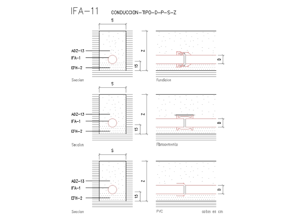 Pipes conduction in AutoCAD | Download CAD free (721.32 KB) | Bibliocad