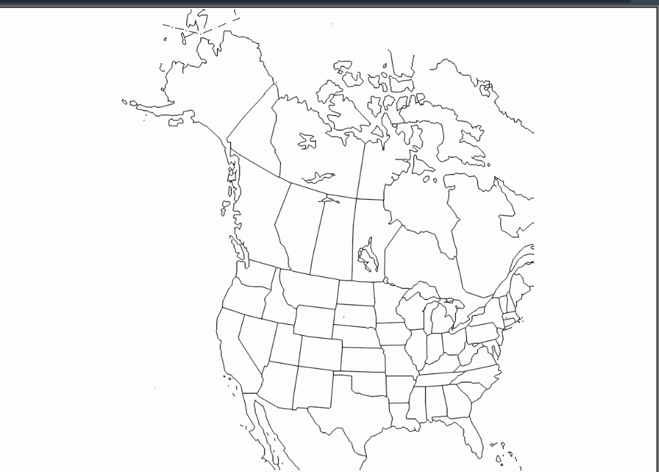 North america in AutoCAD | Download CAD free (42.08 KB) | Bibliocad