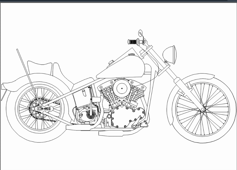 Harley 2d in AutoCAD | Download CAD free (273.46 KB) | Bibliocad