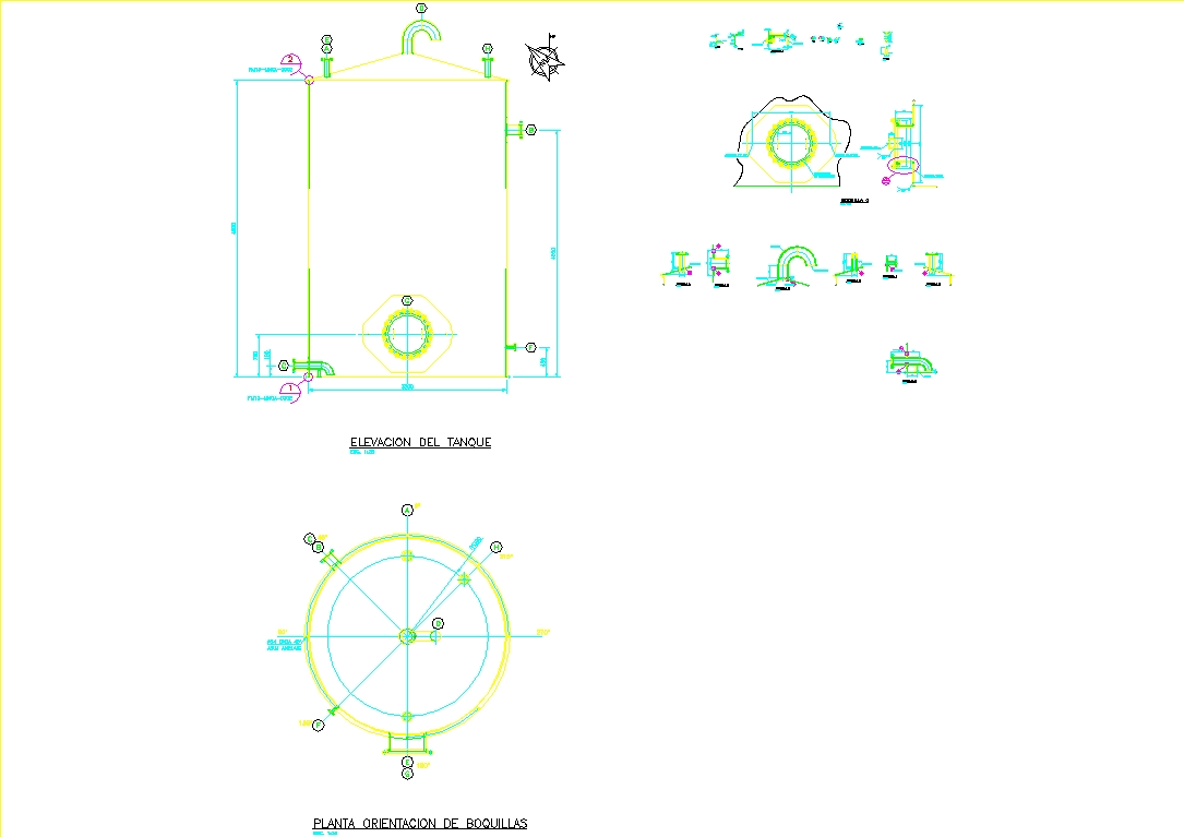 Tanque de almacenamiento en AutoCAD | Descargar CAD (184.51 KB) | Bibliocad
