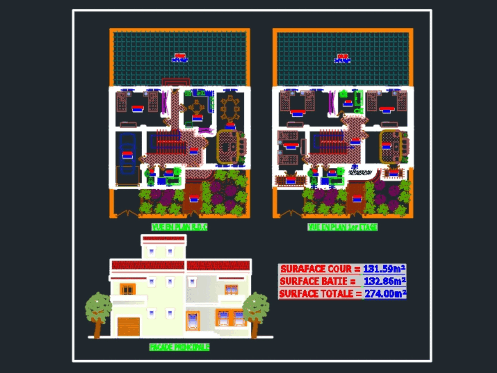 Lieu d'habitation dans AutoCAD | Téléchargement CAD gratuit (528.25 KB) | Bibliocad