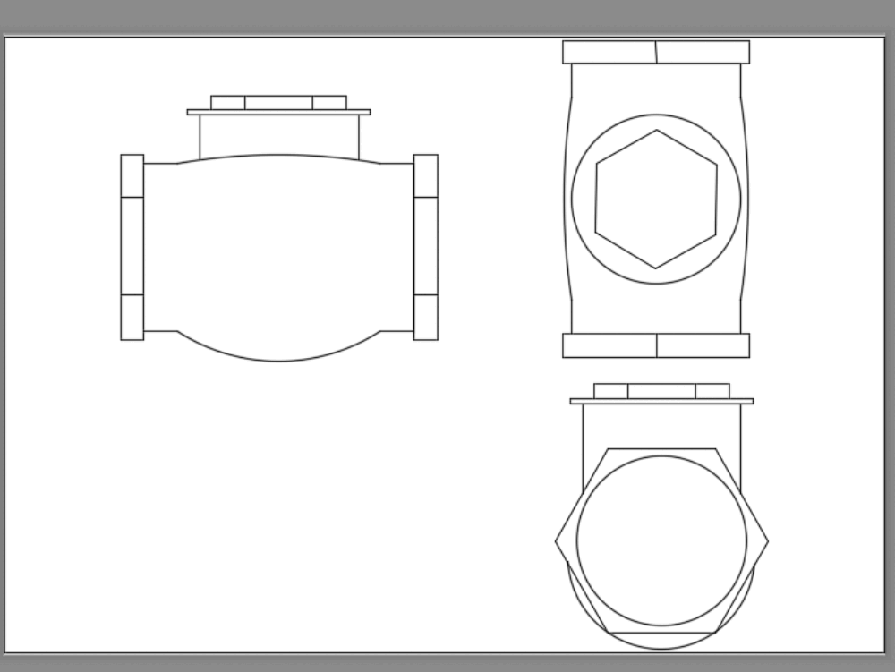 Valvula de cheque en AutoCAD | Descargar CAD gratis (18.66 KB) | Bibliocad