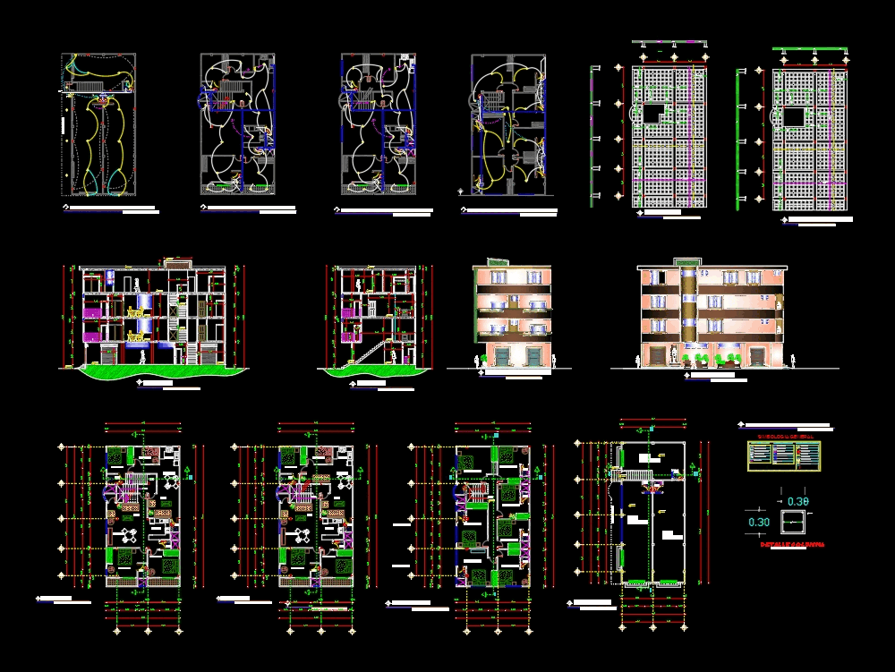 Edificio y locales en AutoCAD | Descargar CAD (1.24 MB) | Bibliocad