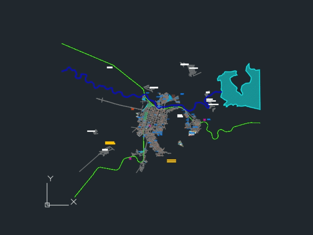 Plano mapa acambaro en AutoCAD | Descargar CAD gratis (1.07 MB) | Bibliocad