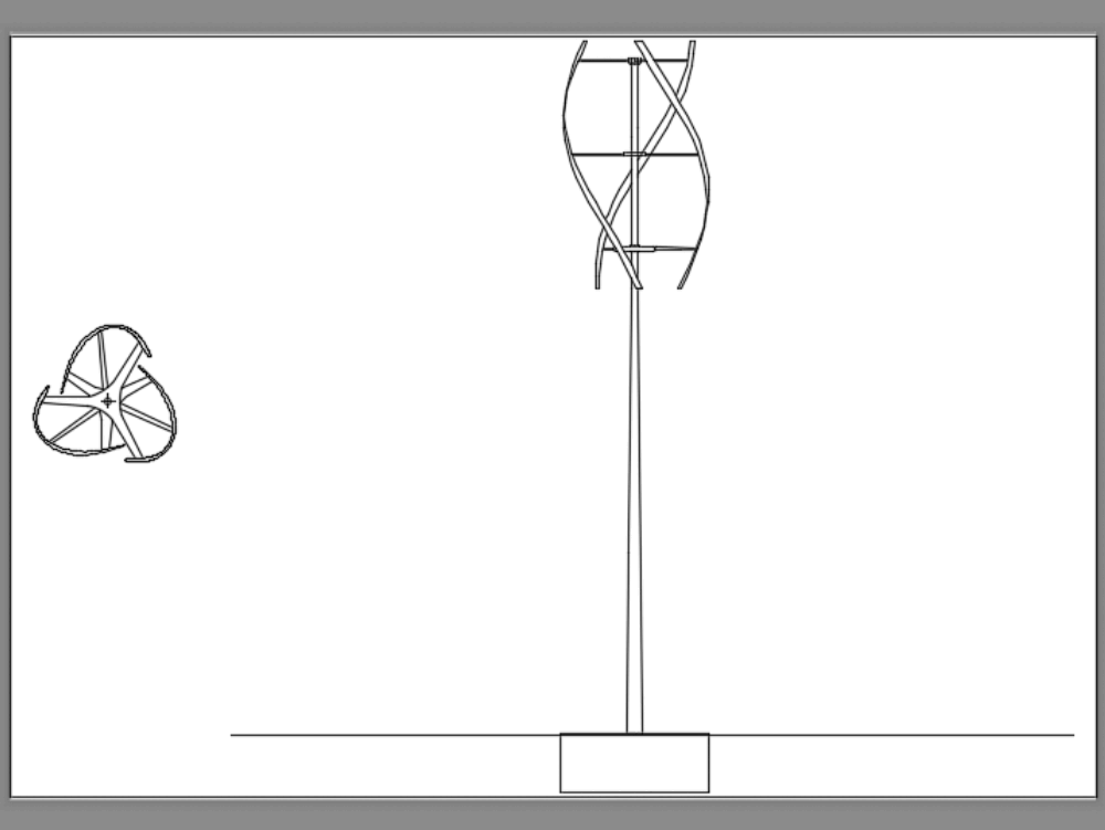 Windmill in AutoCAD | Download CAD free (36.96 KB) | Bibliocad