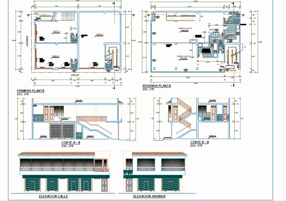 Comércio Múltiplo Em Autocad Baixar Cad 1 19 Mb Bibliocad