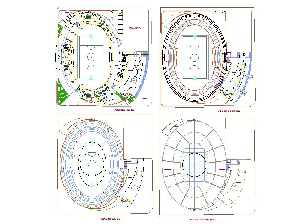 Coliseum in AutoCAD | Download CAD free (795.37 KB) | Bibliocad