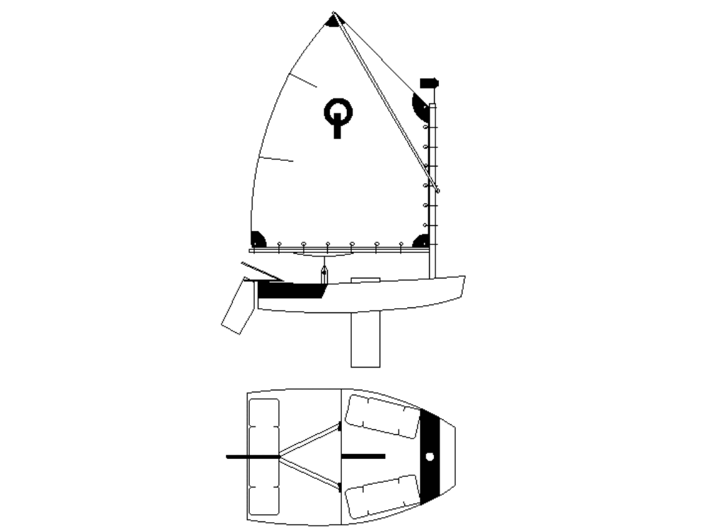 Sailboat in AutoCAD | CAD download (25.96 KB) | Bibliocad
