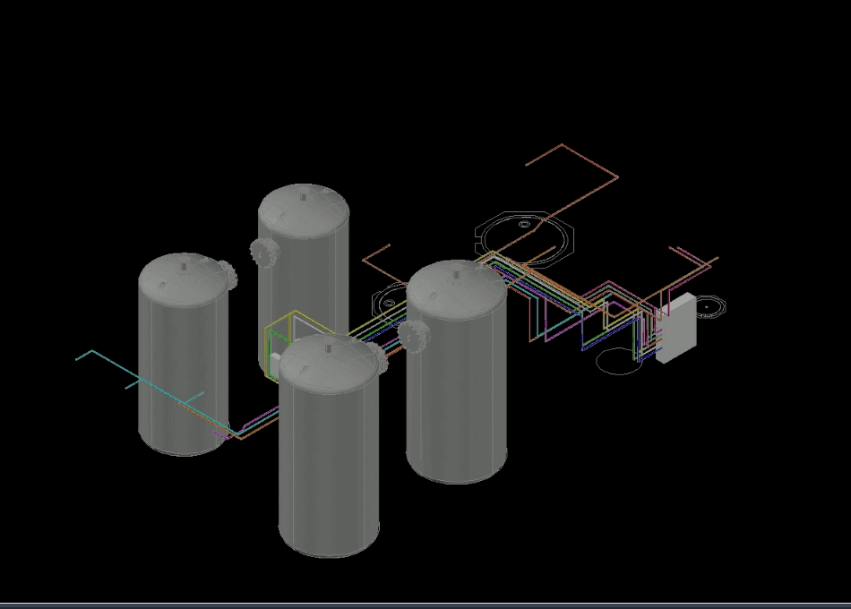 Tanques 3d en AutoCAD | Descargar CAD (593.29 KB) | Bibliocad