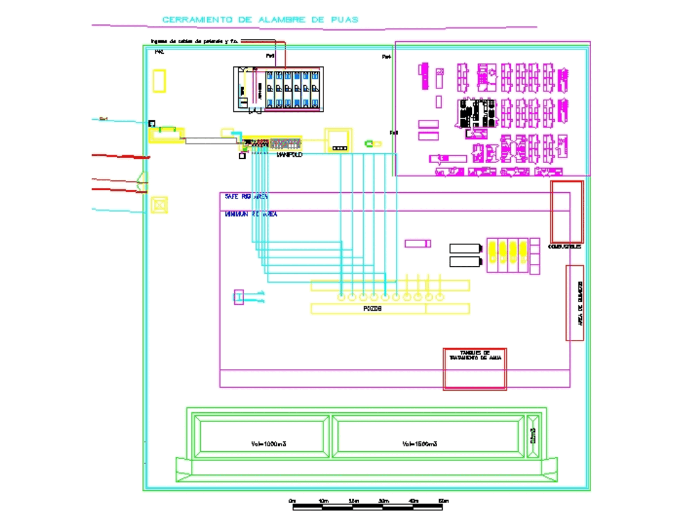Oil production platform in AutoCAD | CAD download (657.99 KB) | Bibliocad