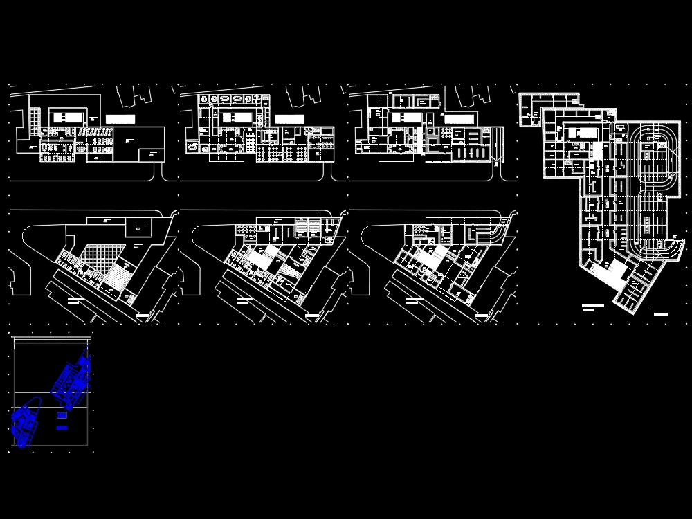 Edificio polifuncional en AutoCAD | Descargar CAD (4.28 MB) | Bibliocad