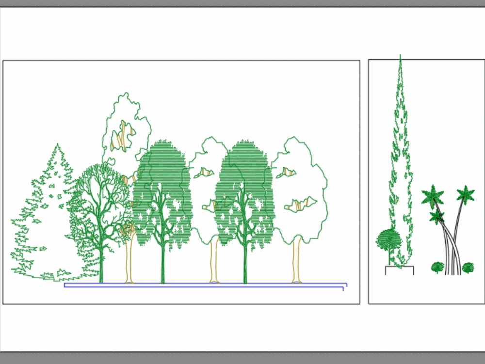 Trees in AutoCAD | Download CAD free (191.02 KB) | Bibliocad