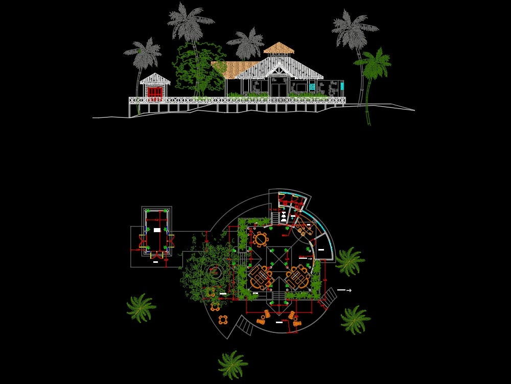 Cabin in AutoCAD | Download CAD free (1.02 MB) | Bibliocad