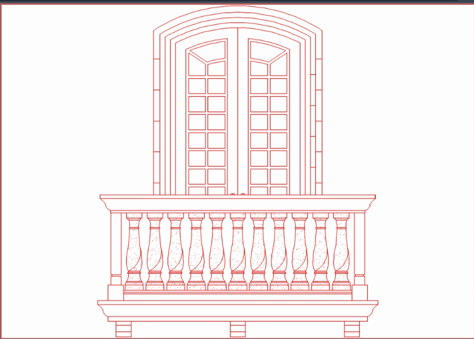 Balcony in AutoCAD | Download CAD free (30.64 KB) | Bibliocad