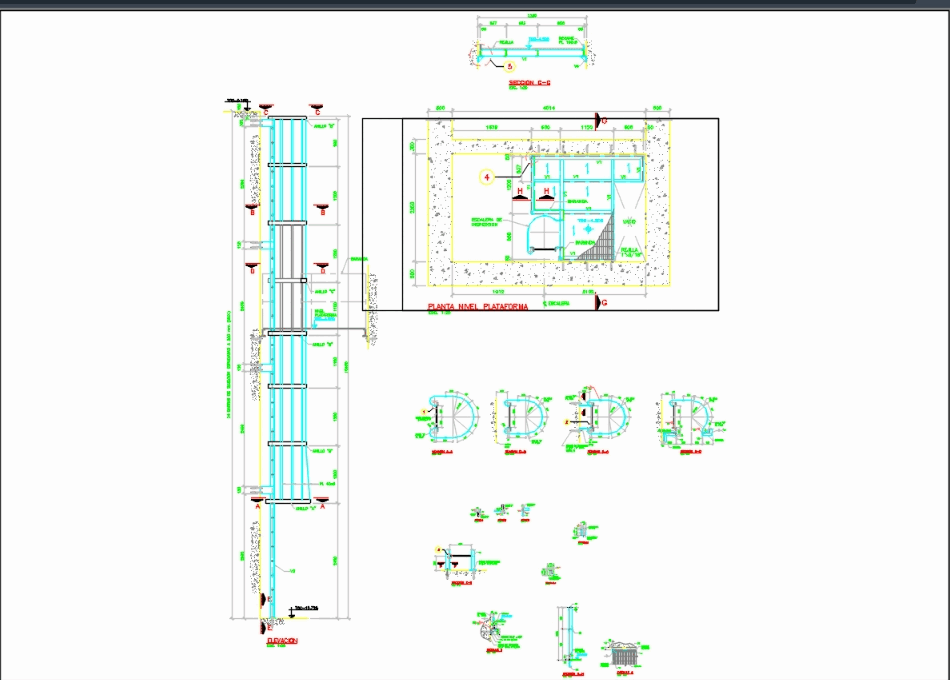 Escalera marinera en AutoCAD | Descargar CAD (2.8 MB) | Bibliocad