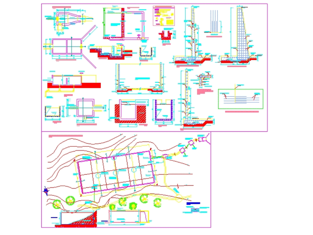 Reservorio en AutoCAD | Descargar CAD (417.8 KB) | Bibliocad