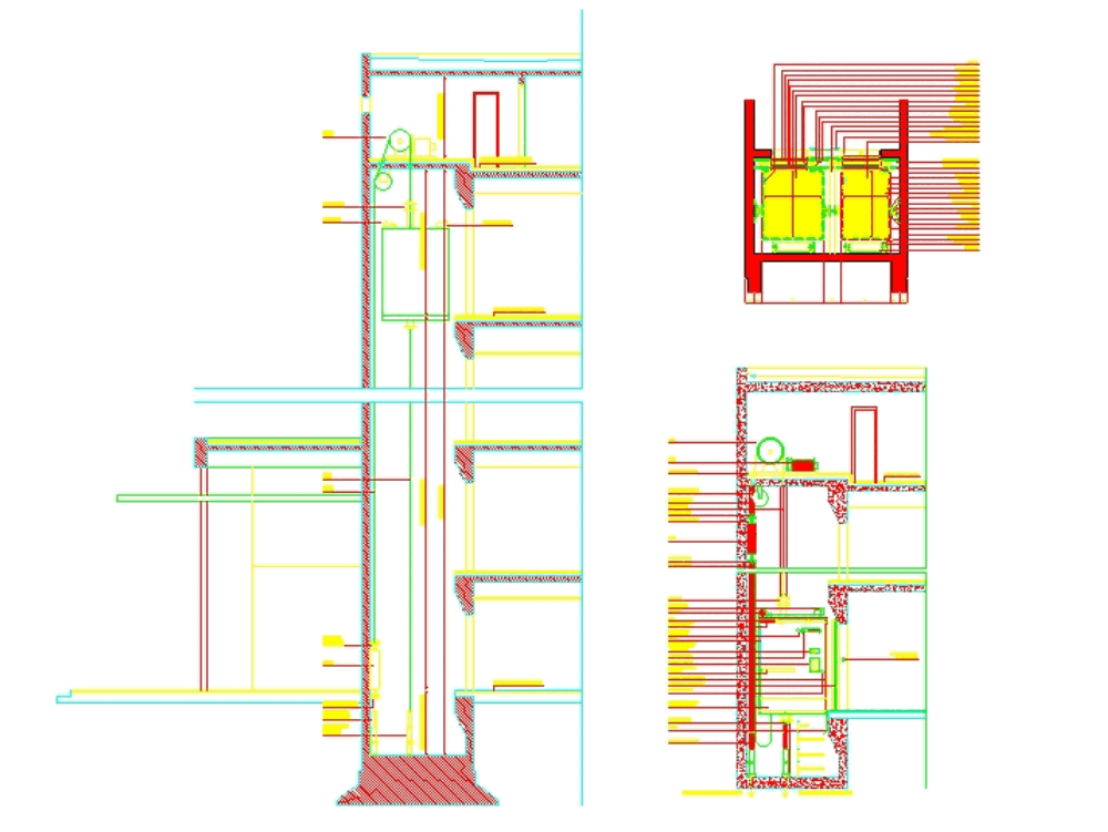Ascensores en AutoCAD | Descargar CAD (292.51 KB) | Bibliocad