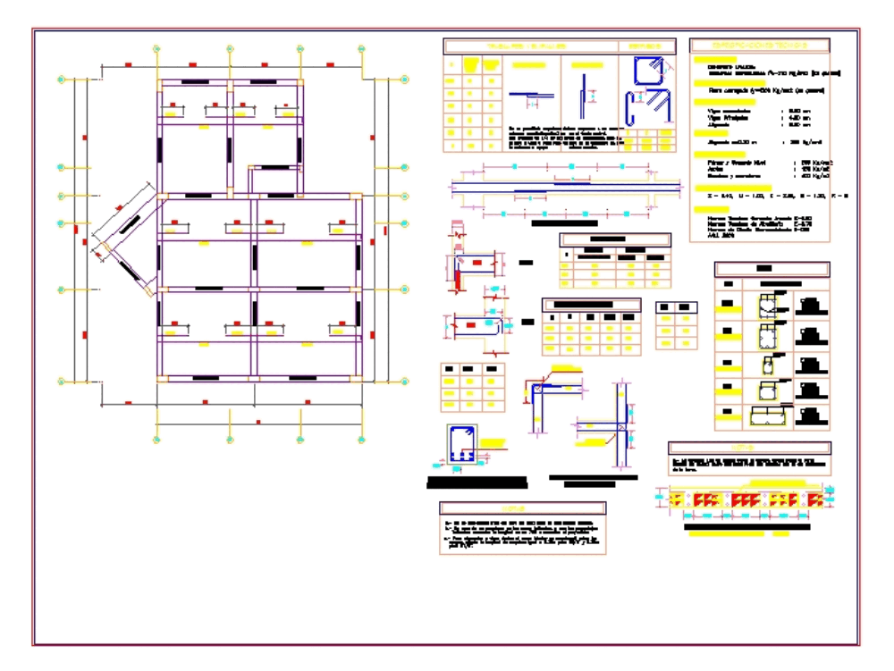 Plano de estructuras en AutoCAD | Descargar CAD (674.84 KB) | Bibliocad