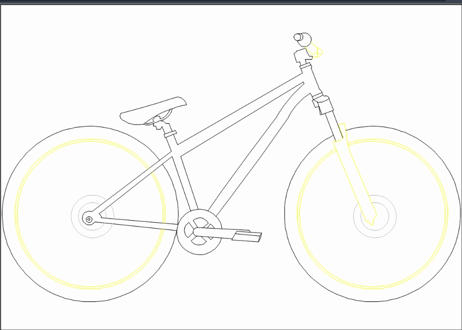 Bicycle in AutoCAD | Download CAD free (11.65 KB) | Bibliocad