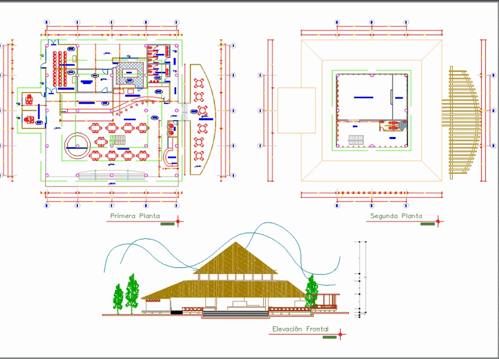 Restaurante En Autocad Descargar Cad 266 02 Kb Bibliocad
