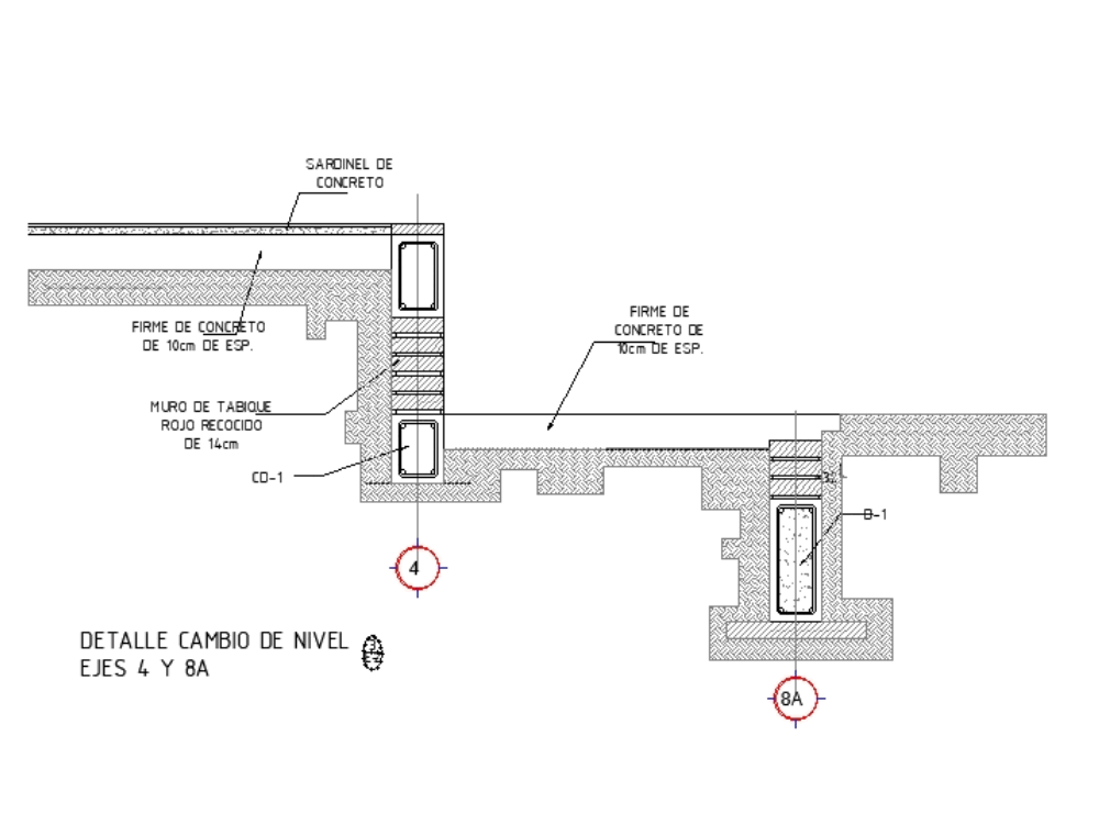 Cambio De Nivel En Piso En Autocad Descargar Cad 2136 Kb Bibliocad