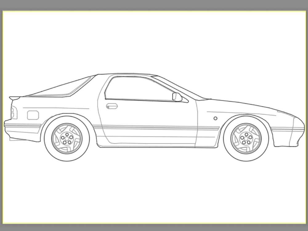 Mazda rx7 en AutoCAD | Descargar CAD gratis (30.77 KB) | Bibliocad