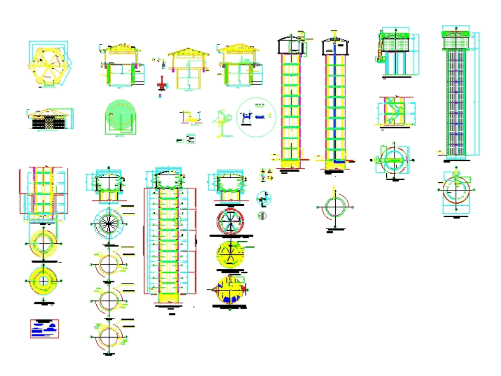 Tanque elevado en AutoCAD | Descargar CAD (627.42 KB) | Bibliocad