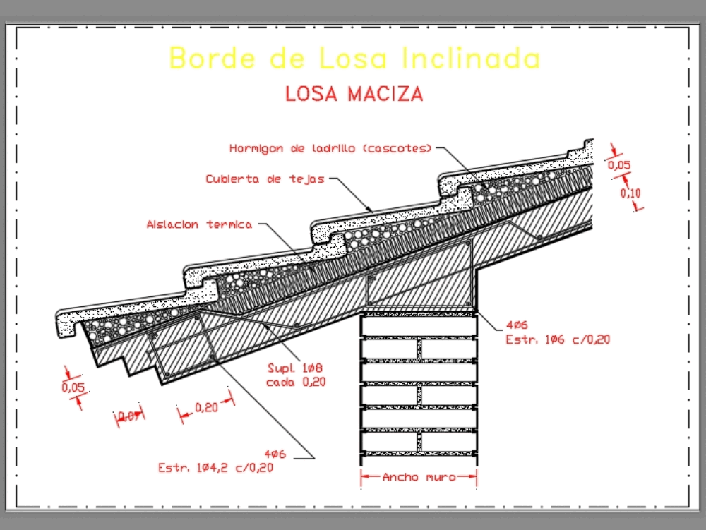 Borde de losa en AutoCAD | Descargar CAD (141.77 KB) | Bibliocad