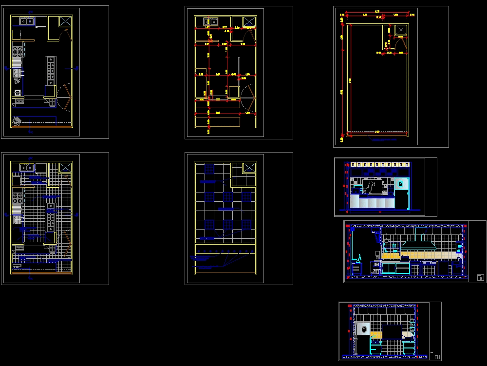 Local de comida rapida en AutoCAD | Descargar CAD (651.6 KB) | Bibliocad