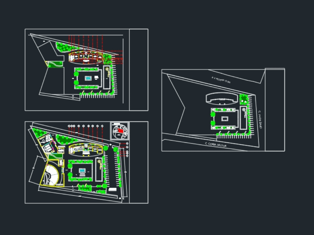 Centro cultural en AutoCAD | Descargar CAD gratis (14.49 MB) | Bibliocad
