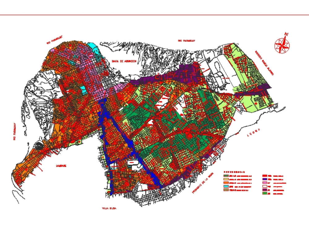 Plan regulador de asuncion paraguay en AutoCAD | CAD (5.49 MB) | Bibliocad