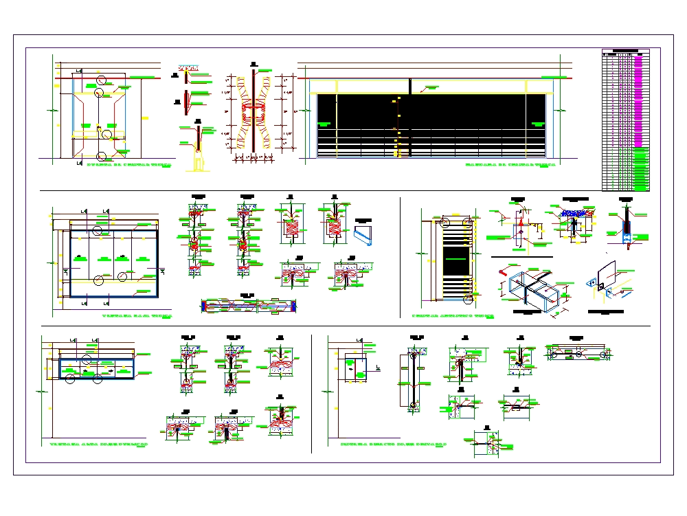 Detalle de ventanas - aberturas en AutoCAD | CAD (369.58 KB) | Bibliocad