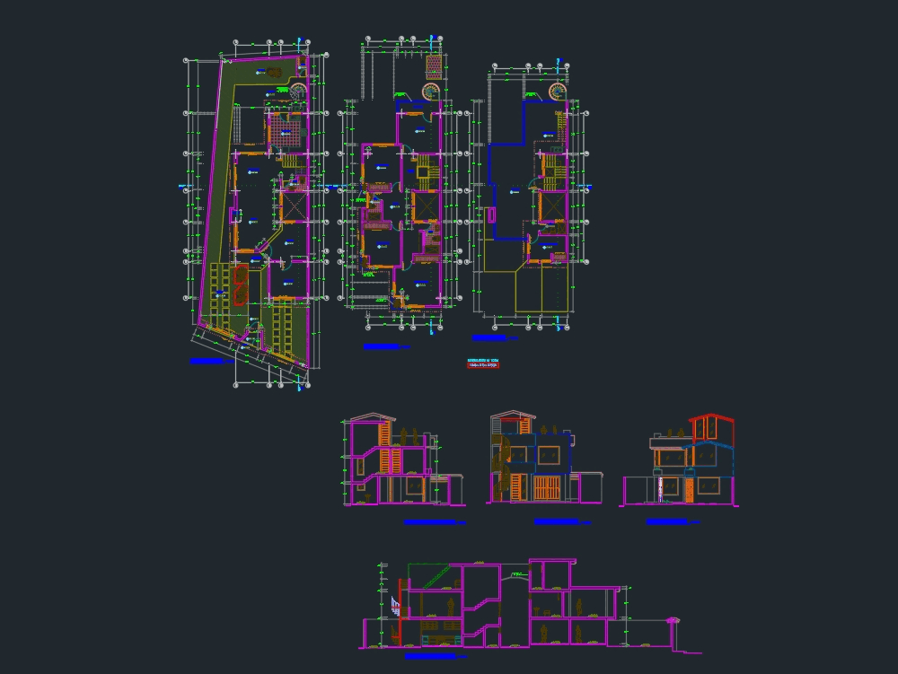 Maison unifamiliale dans AutoCAD | Téléchargement CAD gratuit (752.45 KB) | Bibliocad