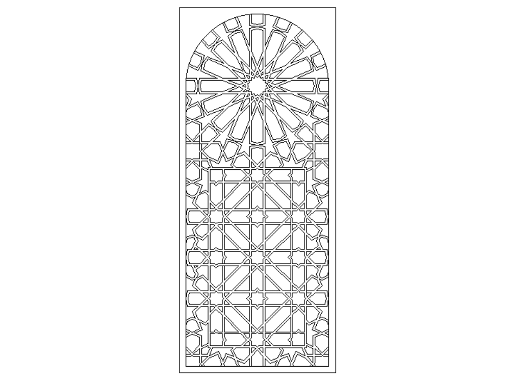 Arabic window in AutoCAD | CAD download (47.22 KB) | Bibliocad
