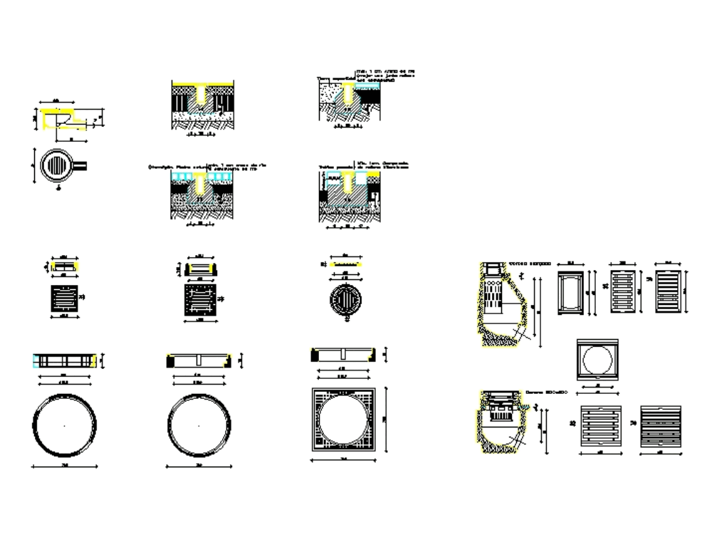 Kanalisation in AutoCAD | CAD Download (787.89 KB) | Bibliocad