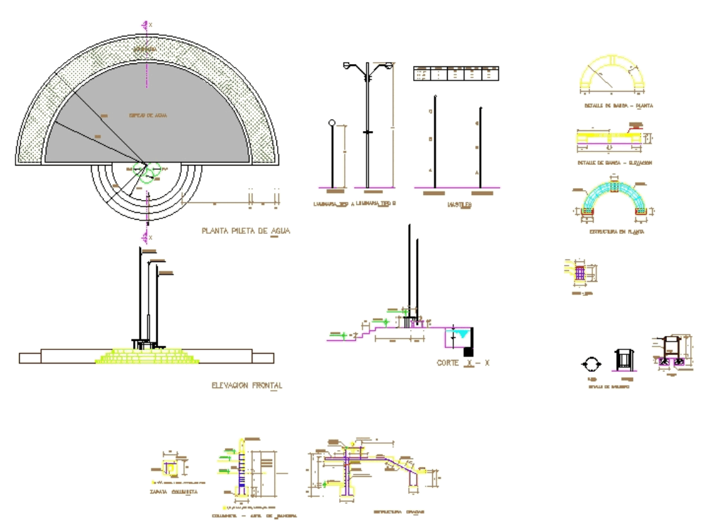 Parque en AutoCAD | Descargar CAD (5.13 MB) | Bibliocad