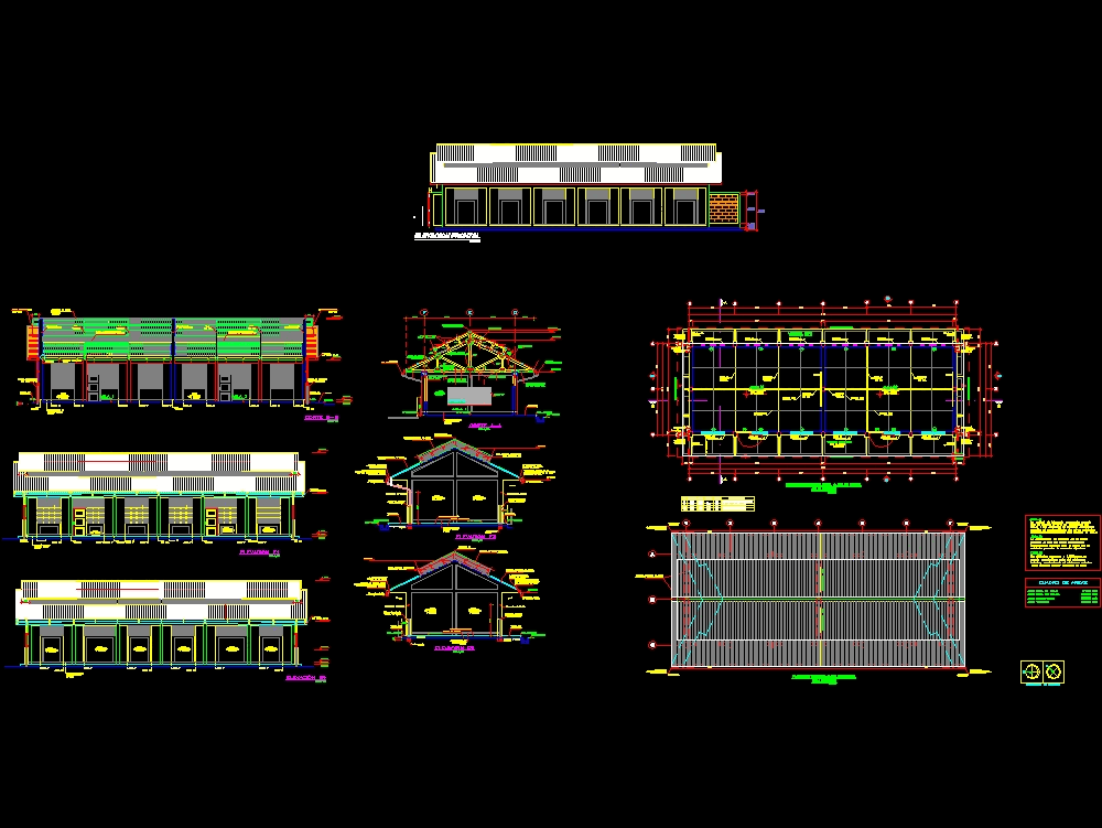 Initial classroom module in AutoCAD | CAD download (810.06 KB) | Bibliocad