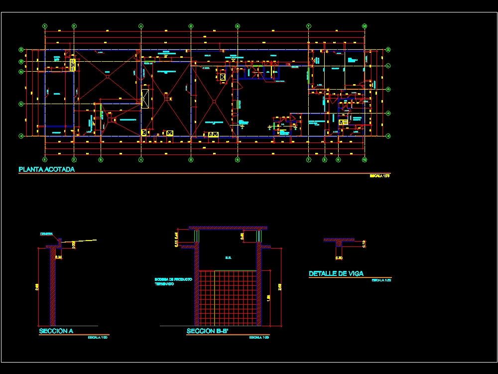 Machote bodega en AutoCAD | Descargar CAD gratis (147.66 KB) | Bibliocad