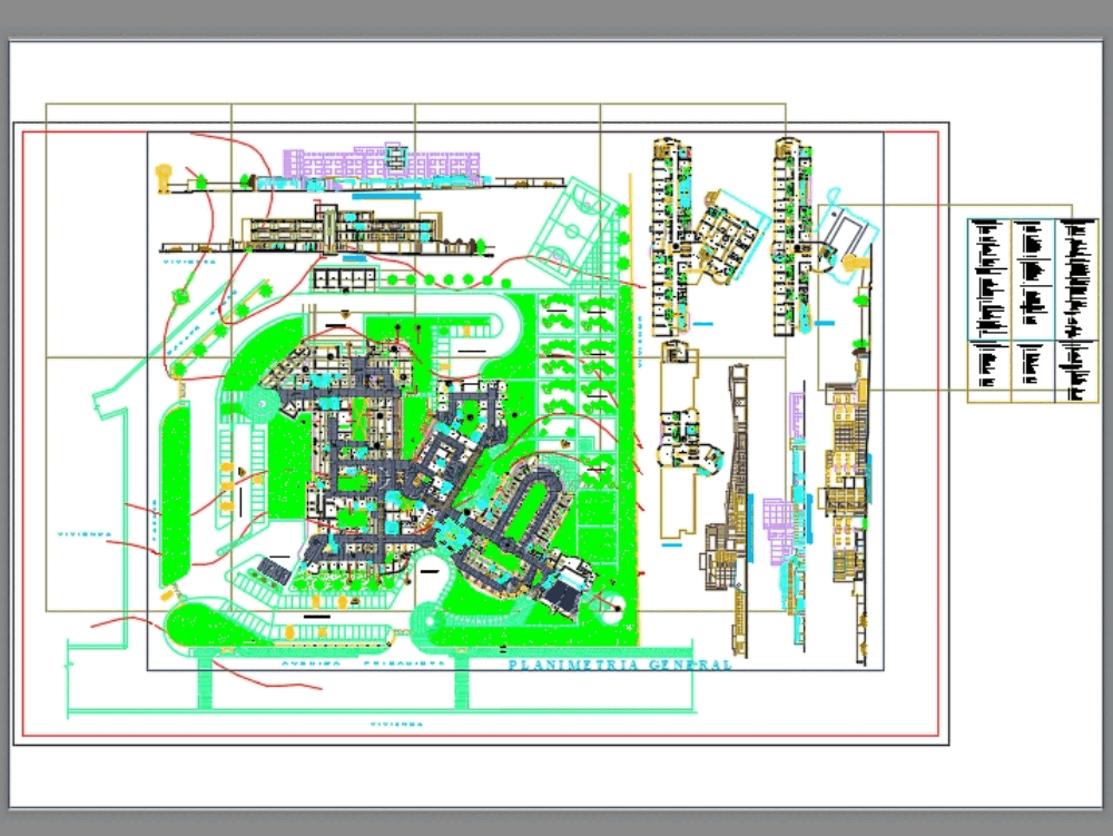 Hospital in AutoCAD | Download CAD free (4.07 MB) | Bibliocad