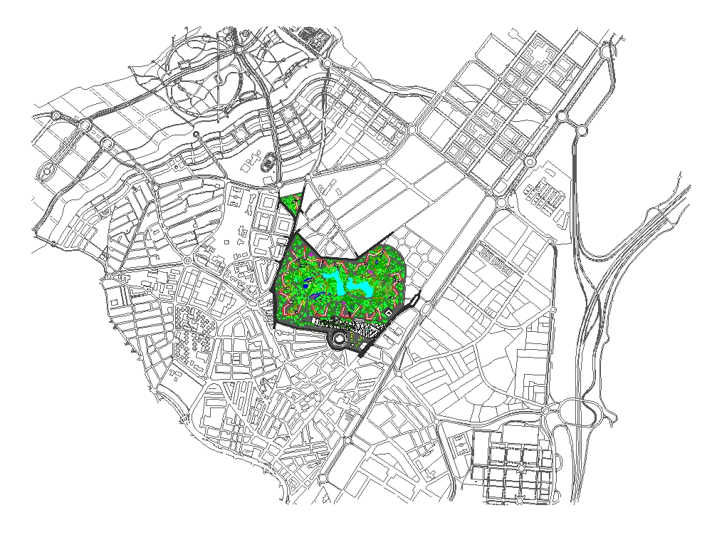 Parque alcobendas en AutoCAD | Descargar CAD gratis (2.53 MB) | Bibliocad