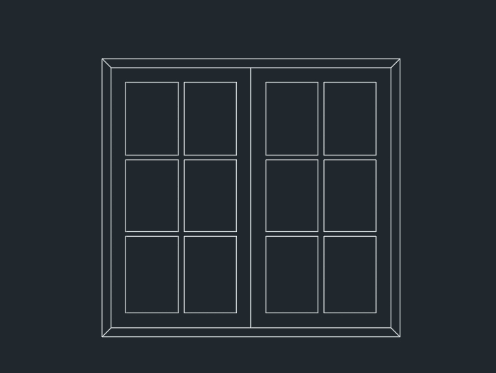 Window in AutoCAD | Download CAD free (4.27 MB) | Bibliocad