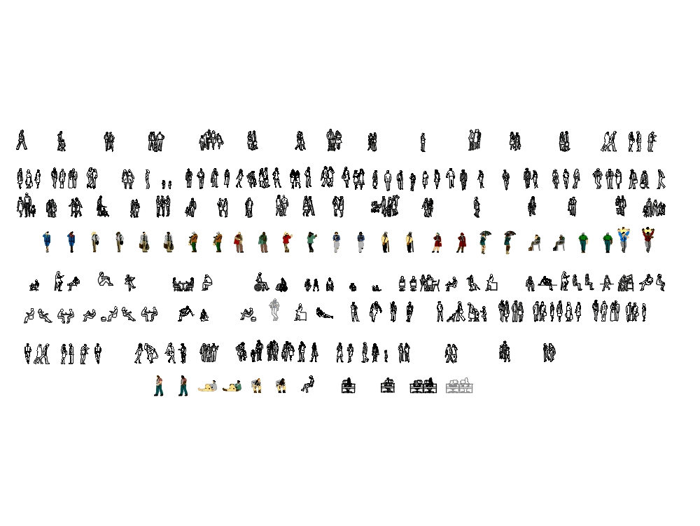 Personas en detalle en AutoCAD | Descargar CAD (3.27 MB) | Bibliocad