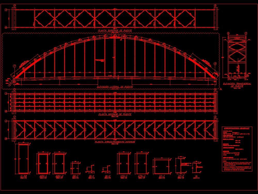 Cable-stayed bridge part 3 in AutoCAD | CAD (2.67 MB) | Bibliocad