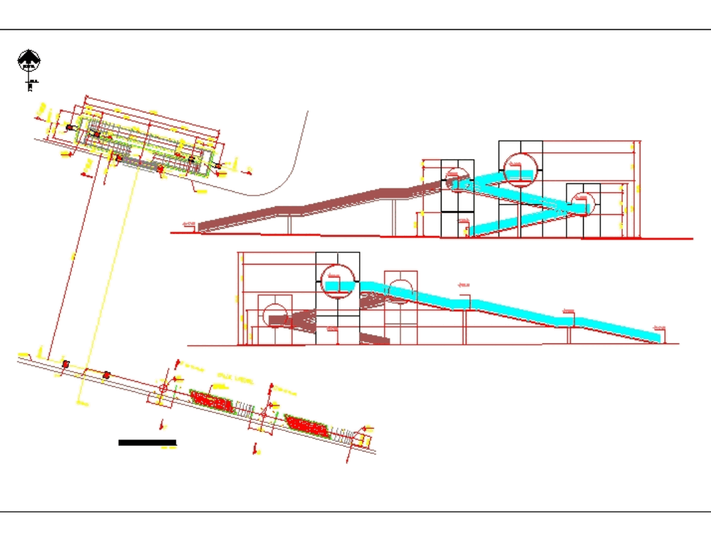 Pedestrian bridge in AutoCAD | CAD download (609.41 KB) | Bibliocad