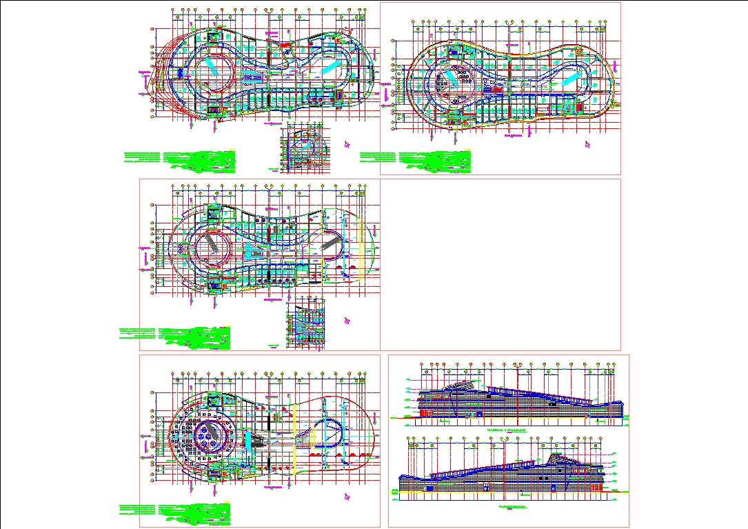 Commercial complex in AutoCAD | CAD download (2.11 MB) | Bibliocad