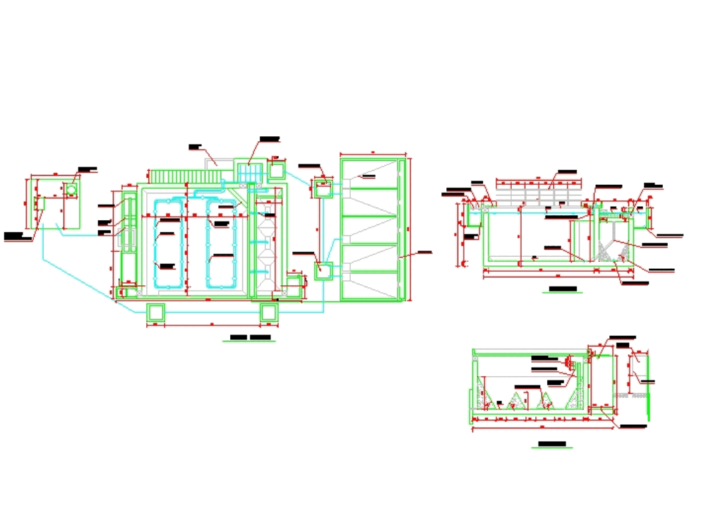 Residual water treatment plant in AutoCAD | CAD (185.63 KB) | Bibliocad