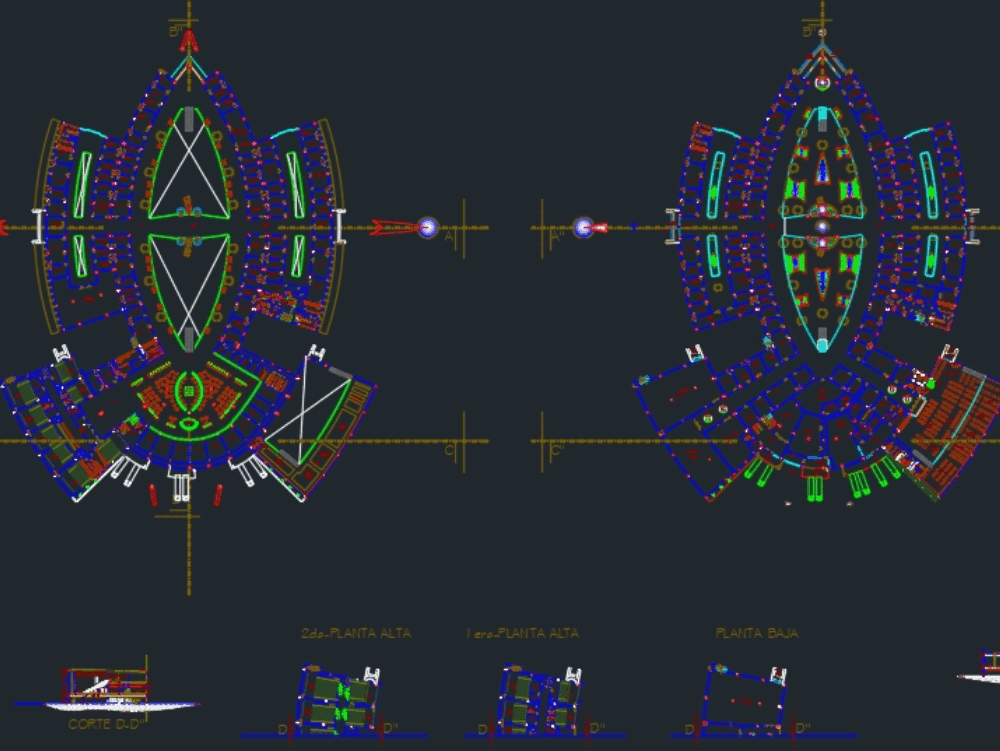 Einkaufszentrum in AutoCAD | CAD Download (2.07 MB) | Bibliocad