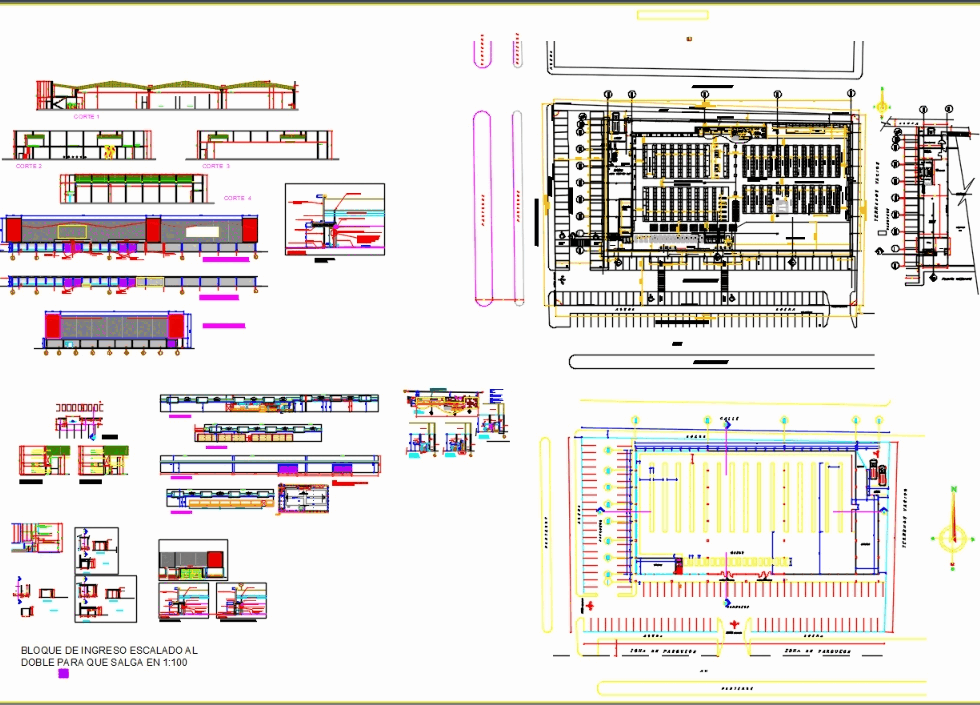 Supermarket in AutoCAD | CAD download (1 MB) | Bibliocad