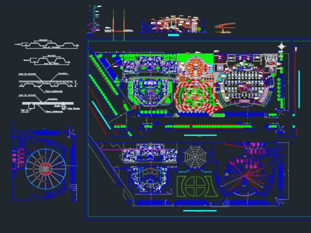 Complex commercial in AutoCAD | CAD download (3.61 MB) | Bibliocad