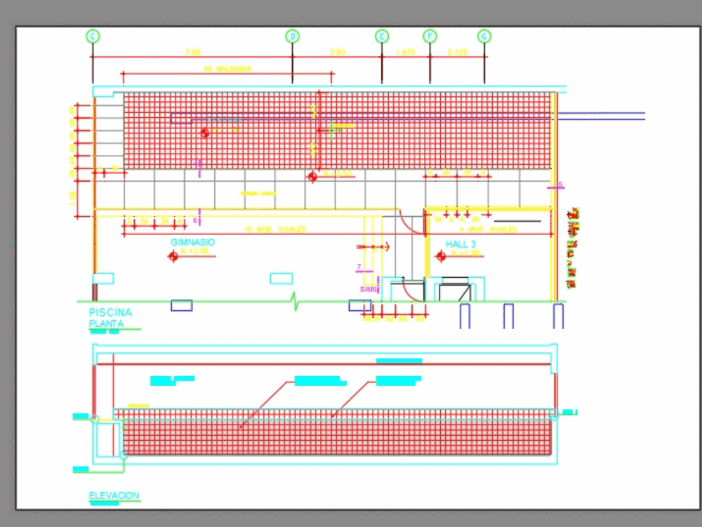 Detalles piscina en AutoCAD | Descargar CAD gratis (146.91 KB) | Bibliocad